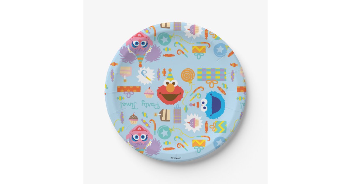 Elmo and Abby Birthday Paper Plates | Zazzle