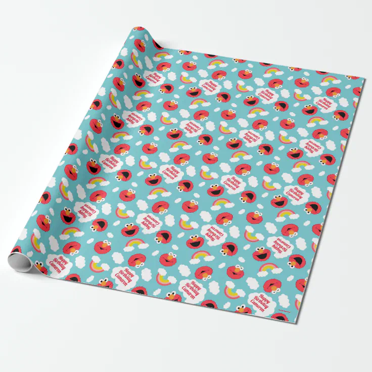 Elmo and Rainbows Pattern Wrapping Paper | Zazzle