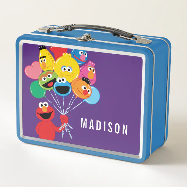 Elmo Balloons | Add Your Name Metal Lunch Box | Zazzle