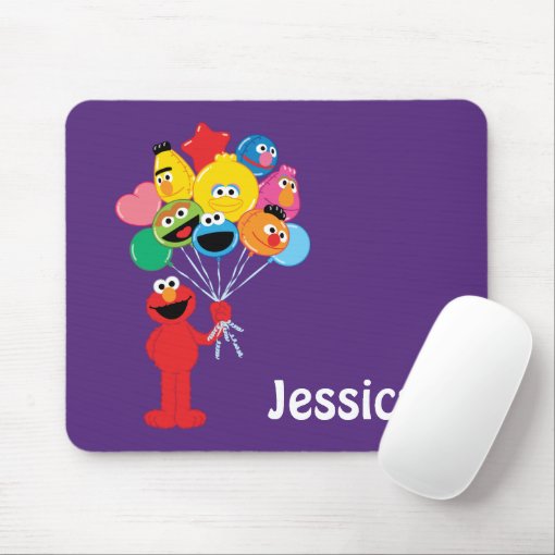 Elmo Balloons | Add Your Name Mouse Pad | Zazzle