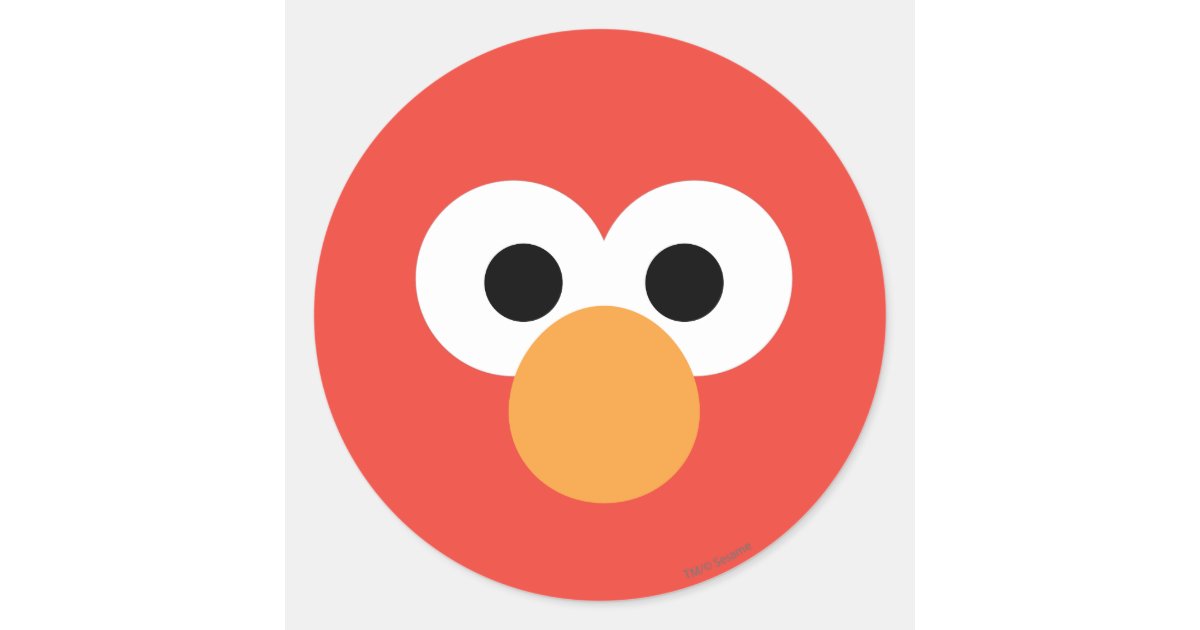 Elmo Big Face Classic Round Sticker | Zazzle