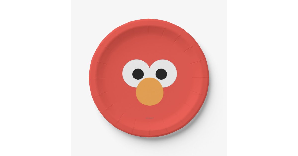 Elmo Big Face Paper Plates | Zazzle