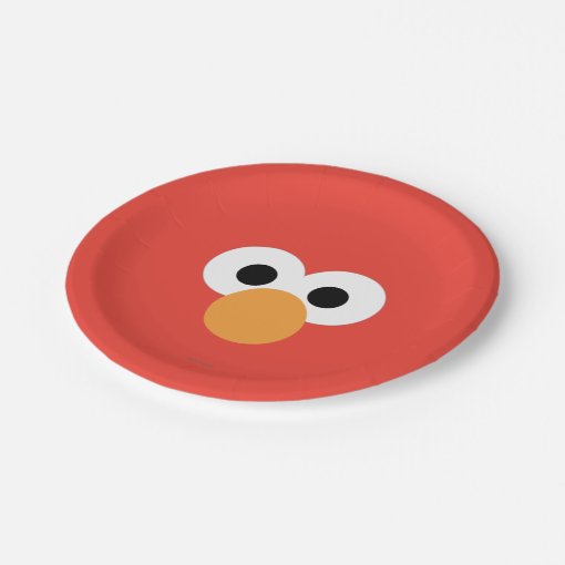 Elmo Big Face Paper Plates | Zazzle