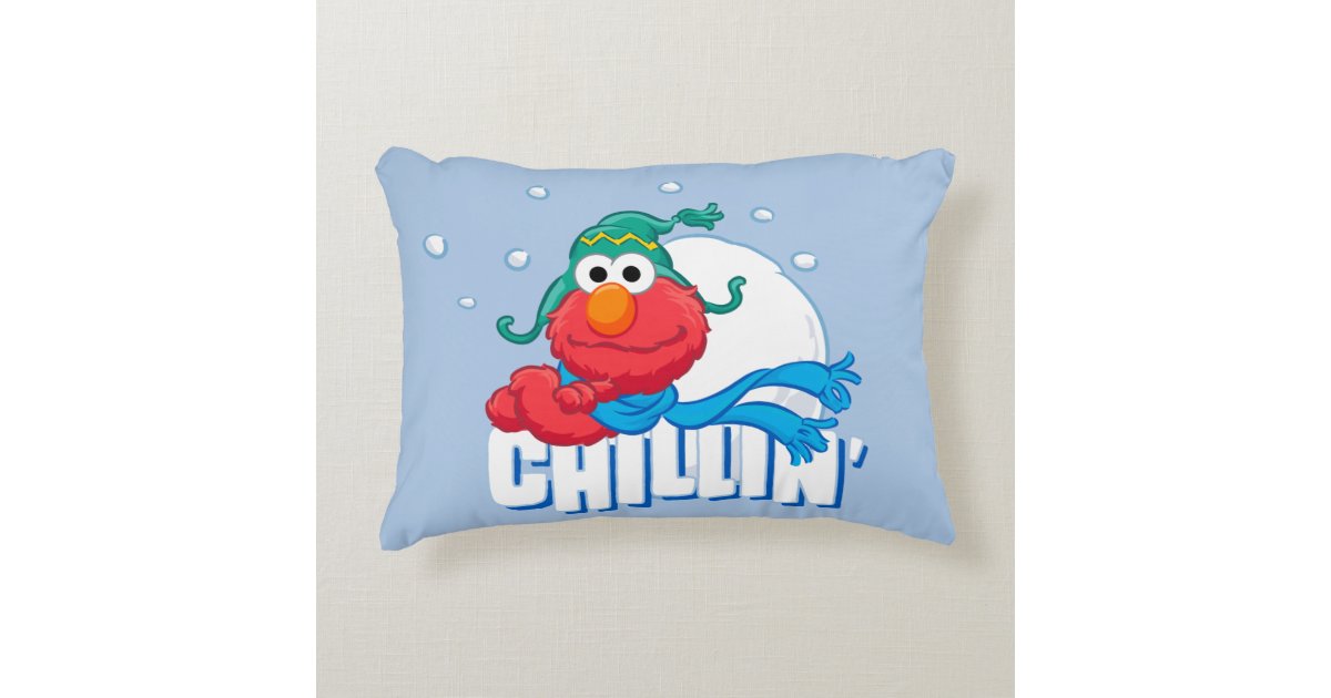 Elmo Chillin' Accent Pillow | Zazzle