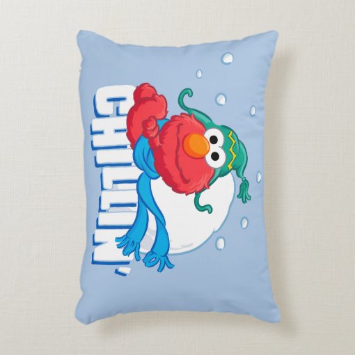 Elmo Chillin' Accent Pillow | Zazzle