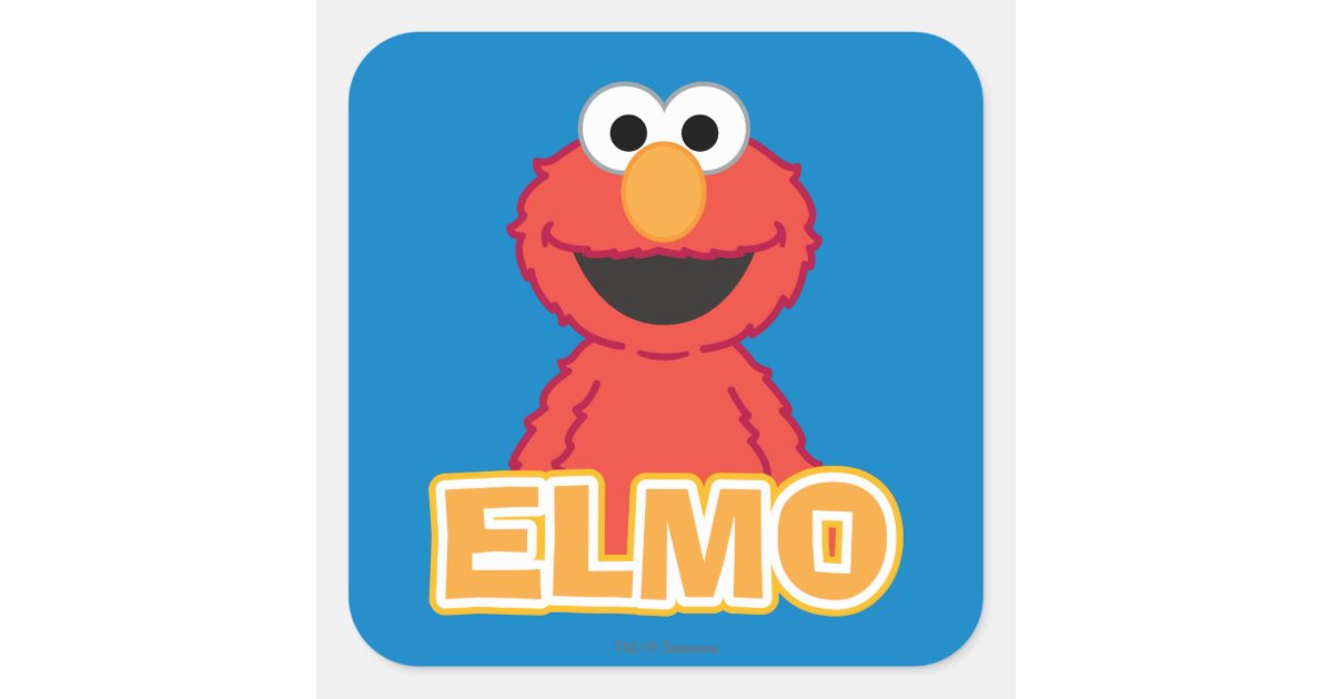 Elmo Classic Style Square Sticker | Zazzle