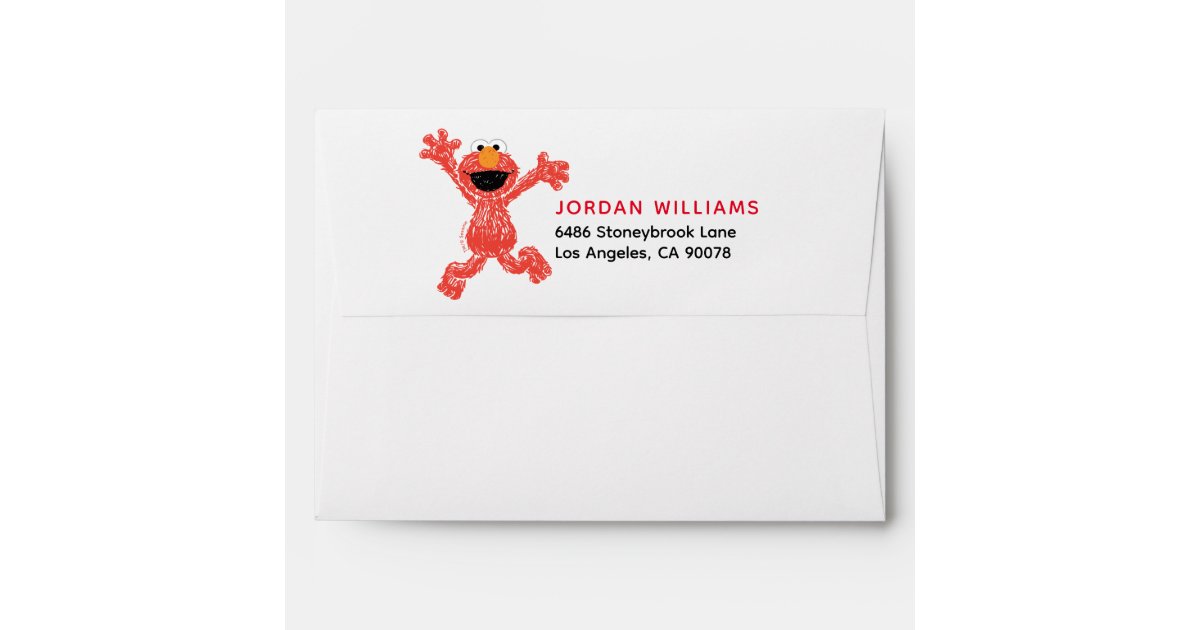 Elmo Crayon Pattern Envelope | Zazzle