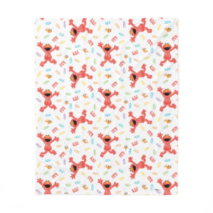 Elmo Crayon Pattern Fabric | Zazzle