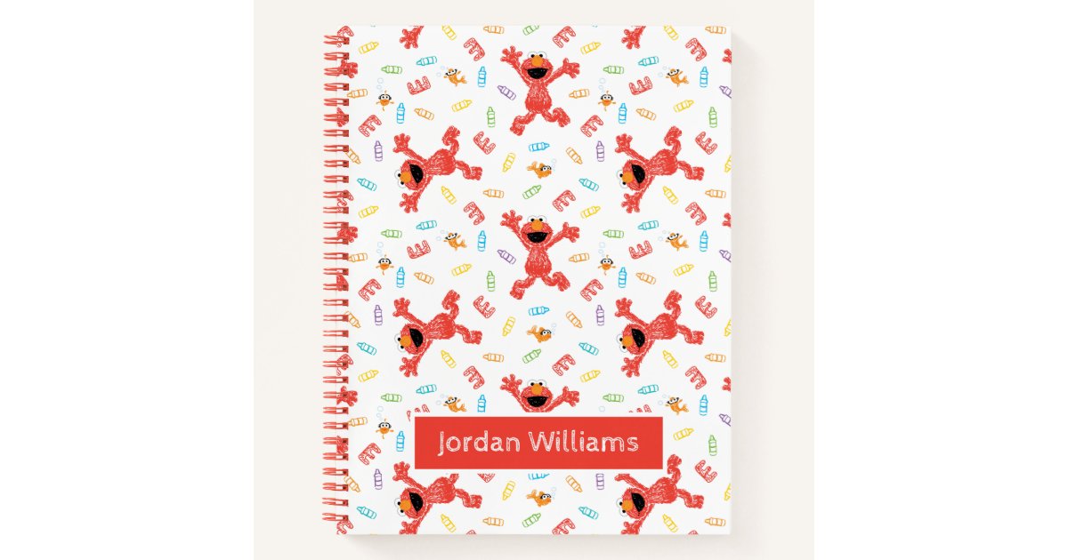 Elmo Crayon Pattern Notebook | Zazzle