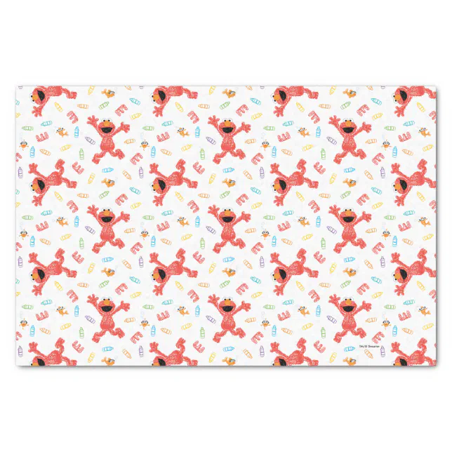 Elmo Crayon Pattern Tissue Paper | Zazzle