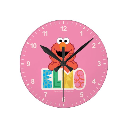 Elmo Cute & Fun Round Clock | Zazzle.com