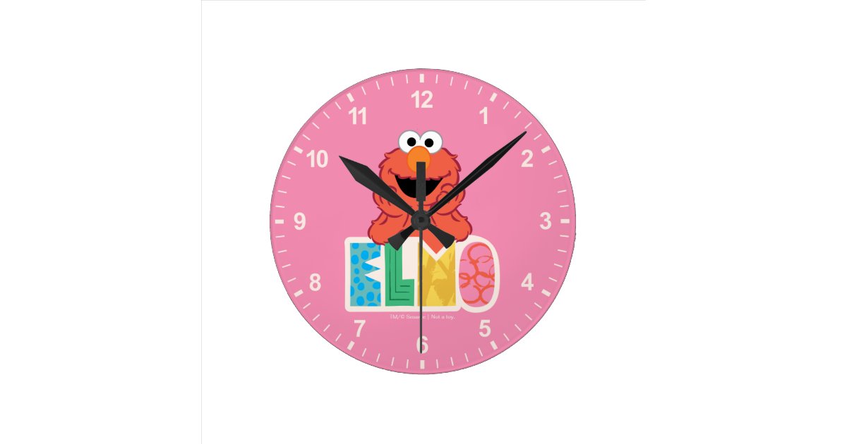 Elmo Cute & Fun Round Clock | Zazzle.com