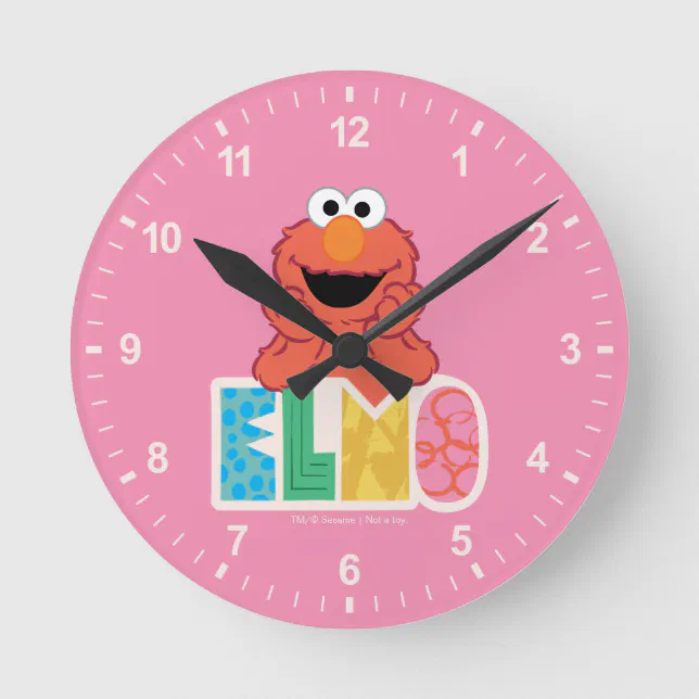 Elmo Cute & Fun Round Clock | Zazzle