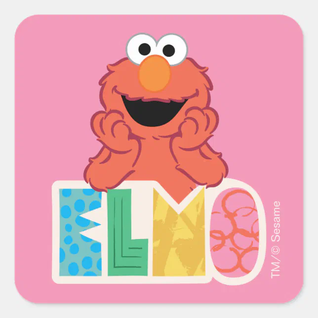 Elmo Cute & Fun Square Sticker | Zazzle