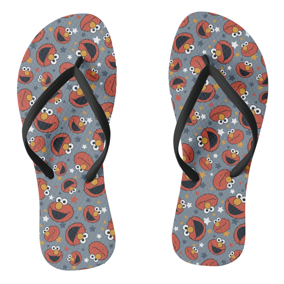 Elmo | Elmo Rules Star Pattern Flip Flops | Zazzle