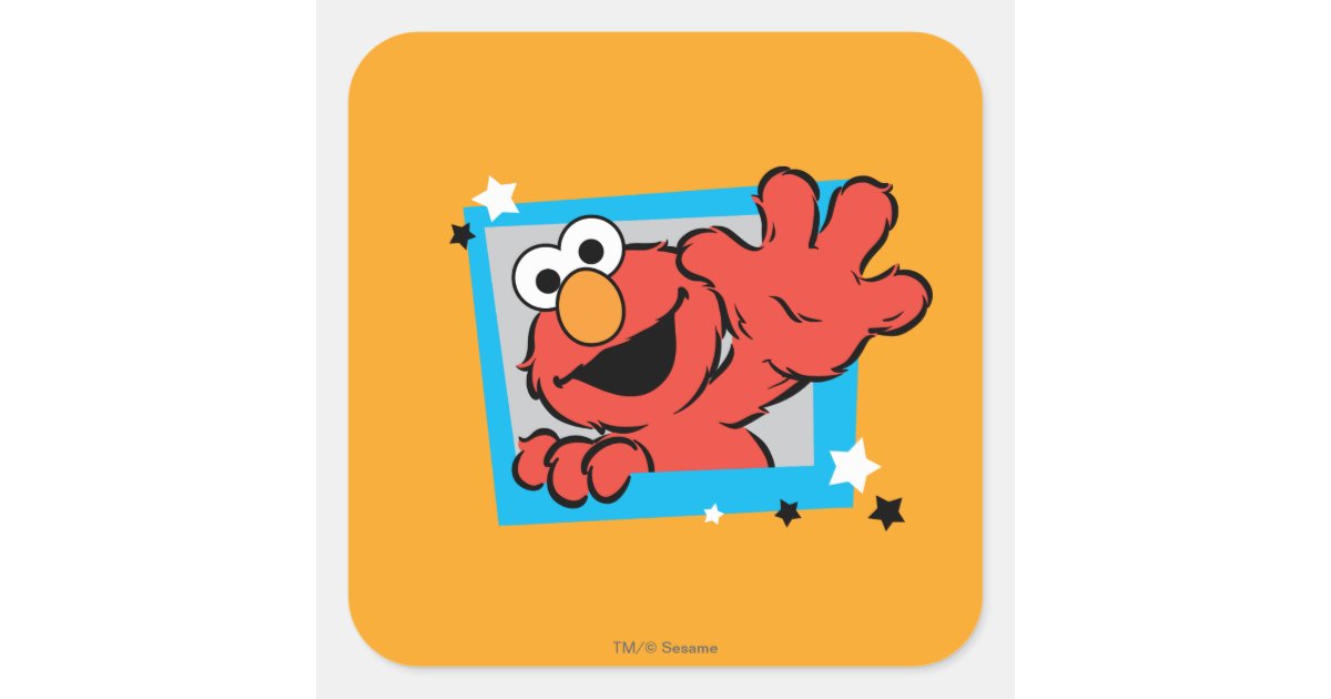 Elmo Extreme Pose 2 Square Sticker | Zazzle