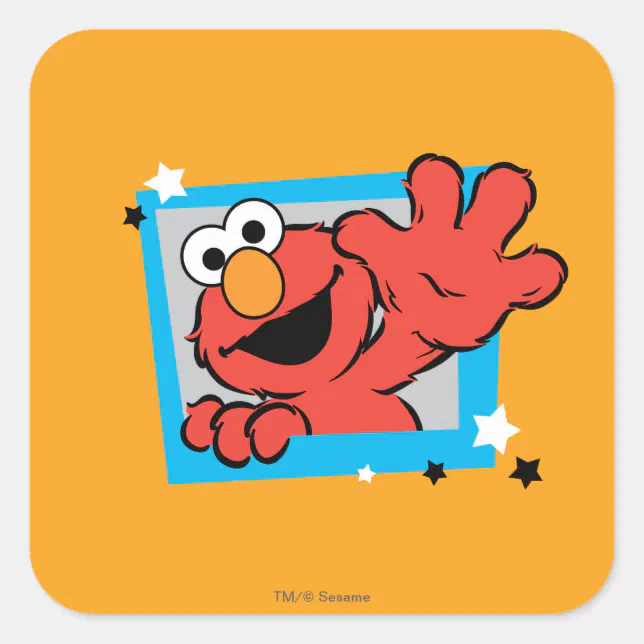 Elmo Extreme Pose 2 Square Sticker | Zazzle