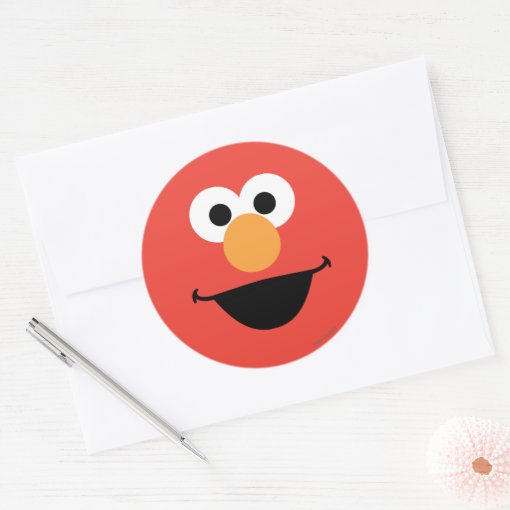 Elmo Face Art Classic Round Sticker | Zazzle
