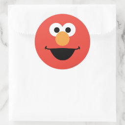 Elmo Face Art Classic Round Sticker | Zazzle