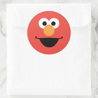 Elmo Face Art Classic Round Sticker | Zazzle