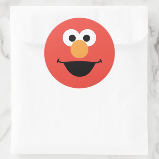 Elmo Face Art Classic Round Sticker | Zazzle