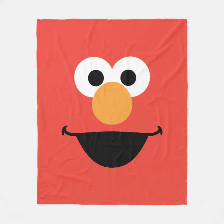 Elmo Face Art Fleece Blanket | Zazzle