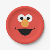 Elmo Face Art Paper Plates | Zazzle