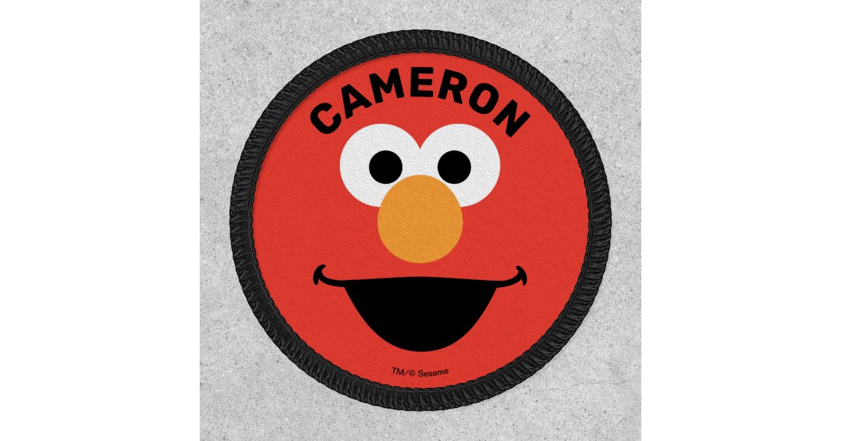 Elmo Face Art Patch | Zazzle
