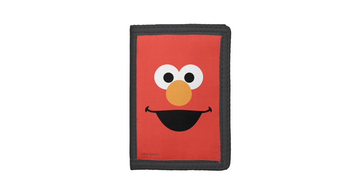Elmo Face Art Tri-fold Wallet | Zazzle