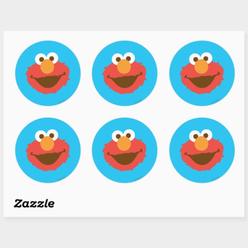 Elmo Face Classic Round Sticker | Zazzle