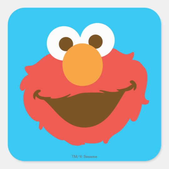 Elmo Face Square Sticker | Zazzle.com