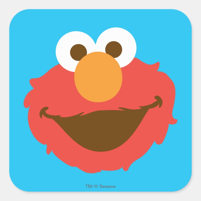 Elmo Face Square Sticker | Zazzle.com