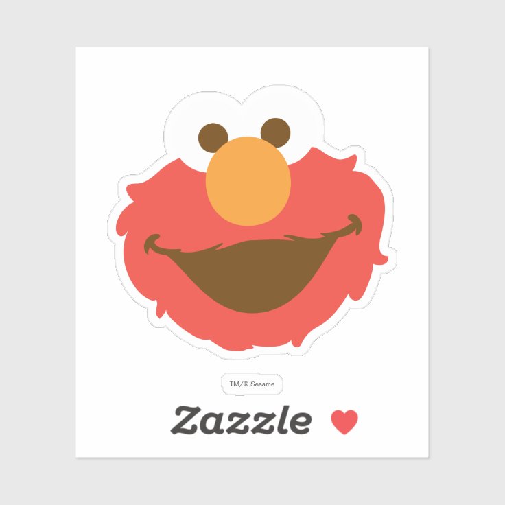 Elmo Face Sticker | Zazzle