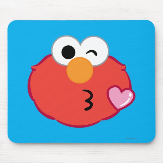 Elmo Face Throwing a Kiss Mouse Pad | Zazzle.com