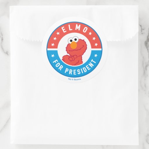 Elmo for President Badge Classic Round Sticker | Zazzle