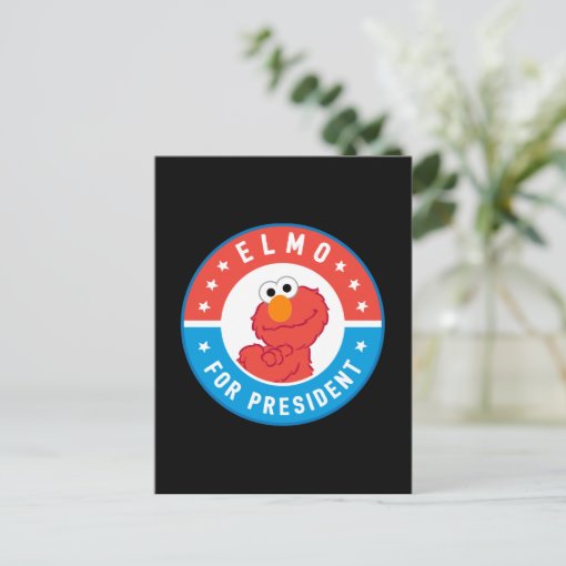Elmo for President Badge Postcard | Zazzle