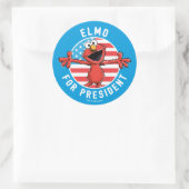 Elmo for President - Flag Classic Round Sticker | Zazzle