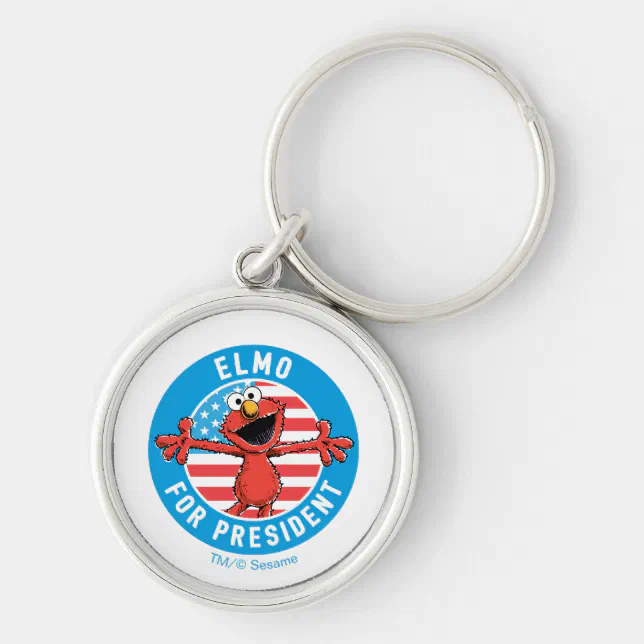 Elmo for President - Flag Keychain | Zazzle