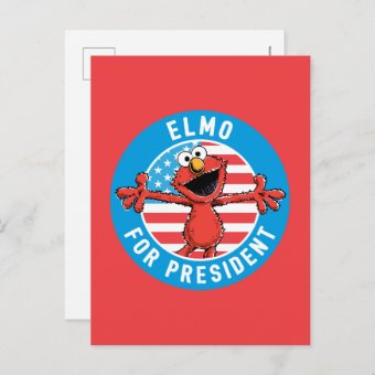 Elmo for President - Flag Postcard | Zazzle