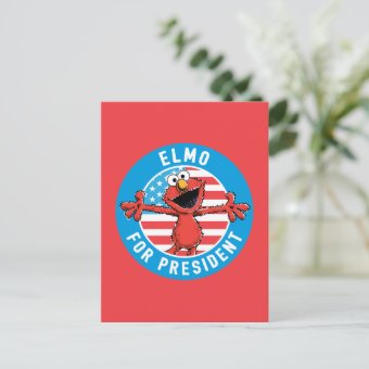 Elmo for President - Flag Postcard | Zazzle