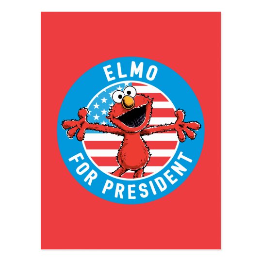 Elmo for President - Flag Postcard | Zazzle.com