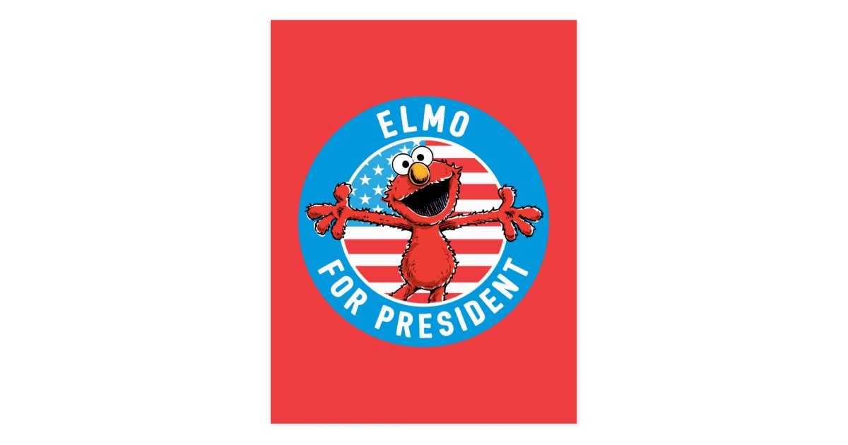 Elmo for President - Flag Postcard | Zazzle.com