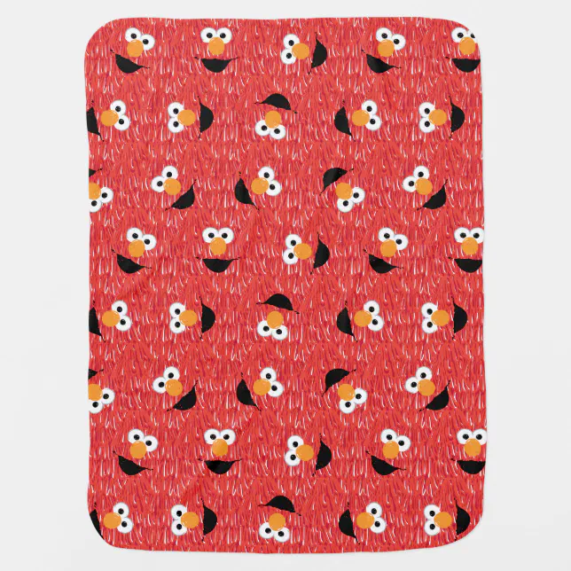 Elmo Fur Face Pattern Baby Blanket | Zazzle
