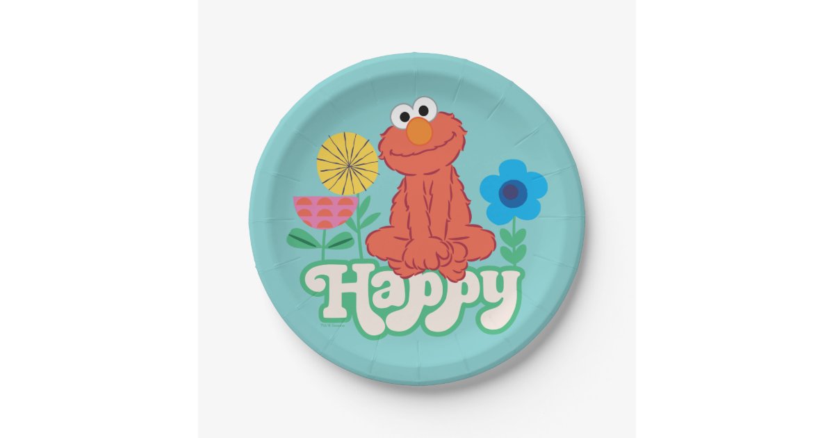 Elmo Happy! Paper Plates | Zazzle