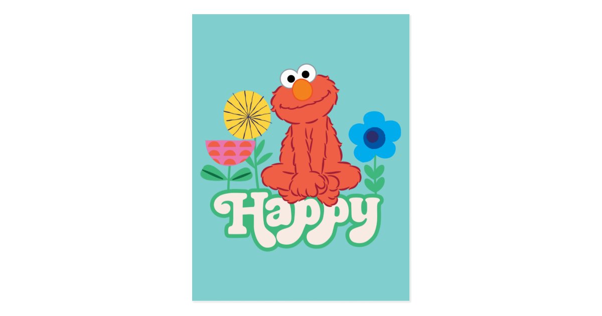Elmo Happy! Postcard | Zazzle.com