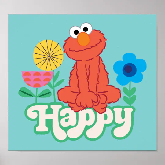 Elmo Happy! Poster | Zazzle.com