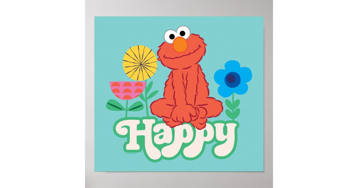 Elmo Happy! Poster | Zazzle