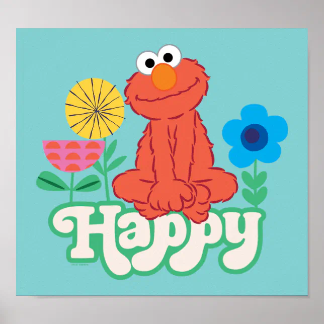 Elmo Happy! Poster | Zazzle