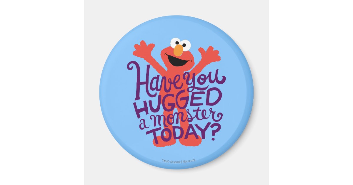 Elmo Hugging Magnet | Zazzle