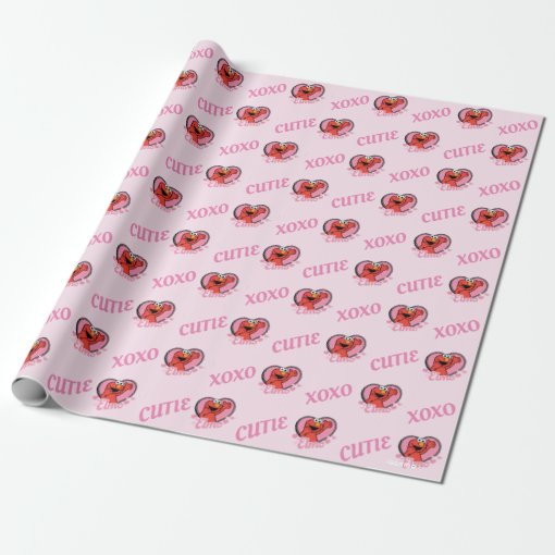 Elmo in Heart Valentine Wrapping Paper | Zazzle